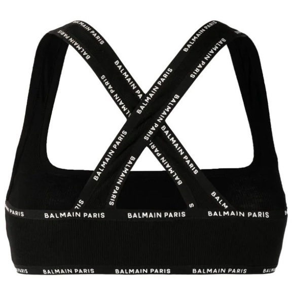 Balmain | Intimates & Sleepwear | Balmainblack Logo Sportsbra225 | Poshmark